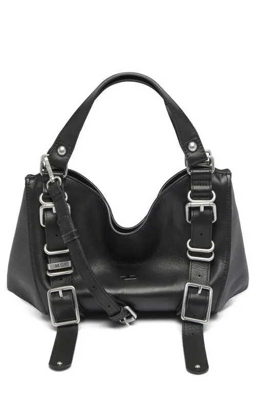 DIESEL® D-one Small Leather Top Handle Bag - Black