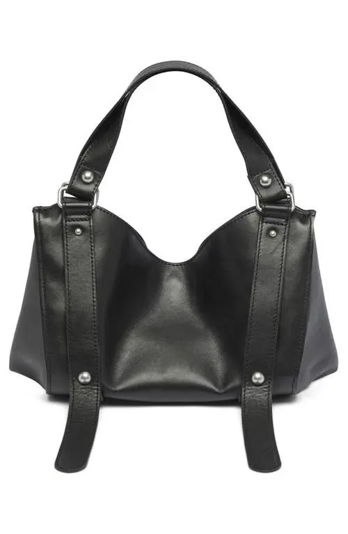 DIESEL® D-one Small Leather Top Handle Bag - Black