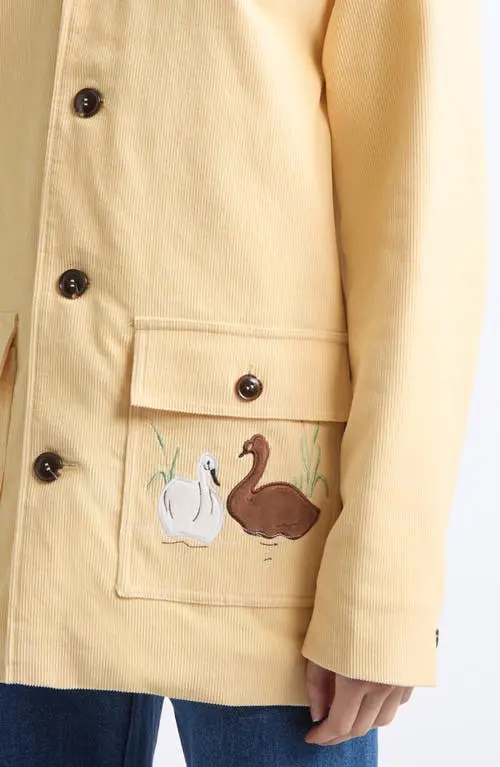 TANNER FLETCHER Porter Swan Embroidered Barn Jacket