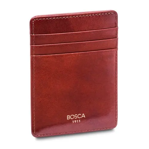 Bosca Old Leather Front Pocket Wallet - Cognac