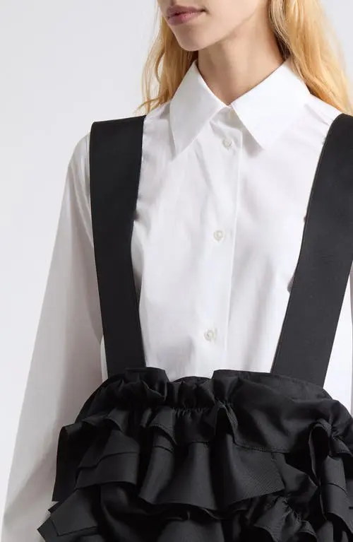 Tao Comme Des Garçons Ruffle Tiered Pinafore Minidress