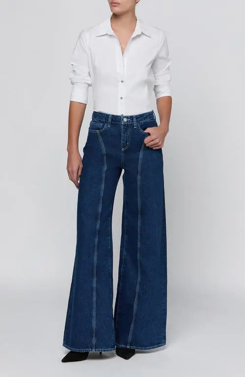 L'AGENCE Lestat Seamed High Waist Wide Leg Jeans