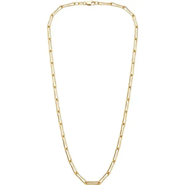Argento Vivo Ivy Tapered Paperclip Necklace - Gold