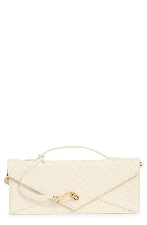 Jw Pei Celeste Woven Faux Leather Envelope Clutch - Ivory