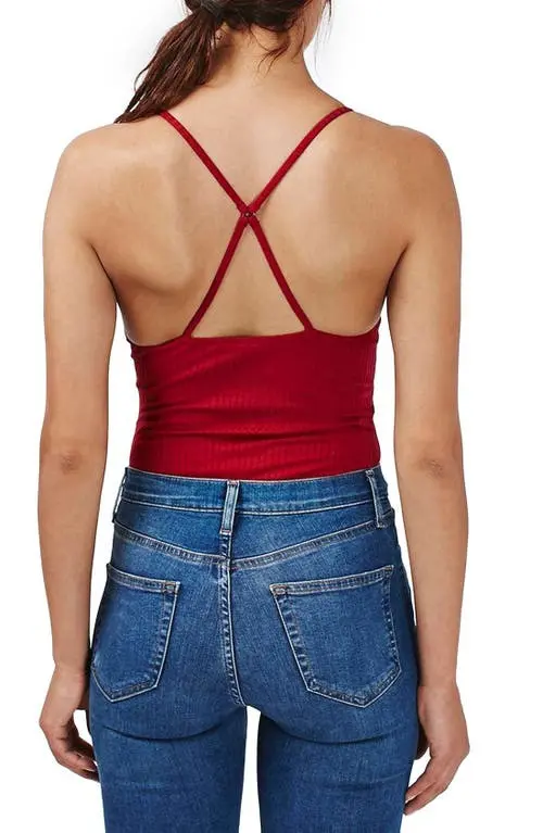 Topshop Crisscross Strap Bodysuit