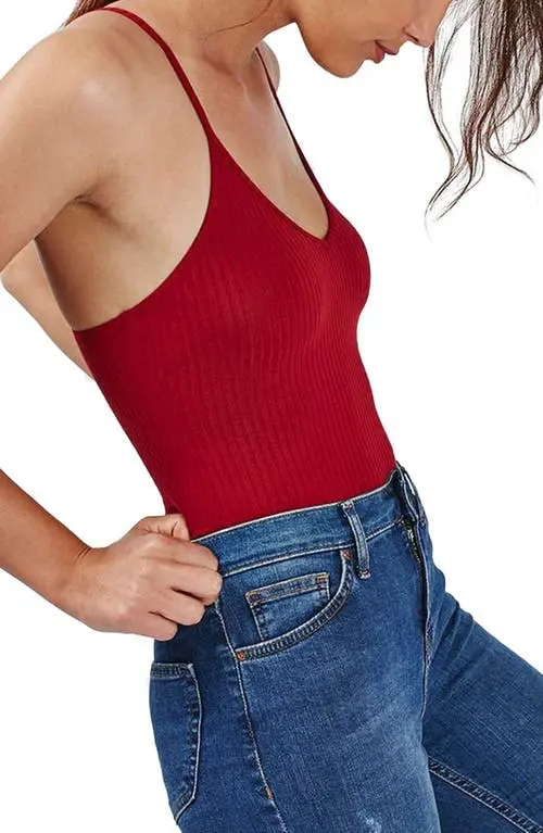 Topshop Crisscross Strap Bodysuit