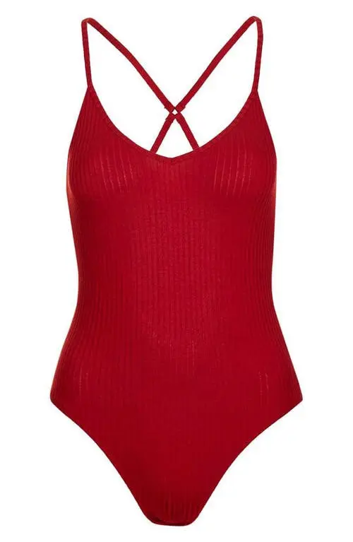 Topshop Crisscross Strap Bodysuit