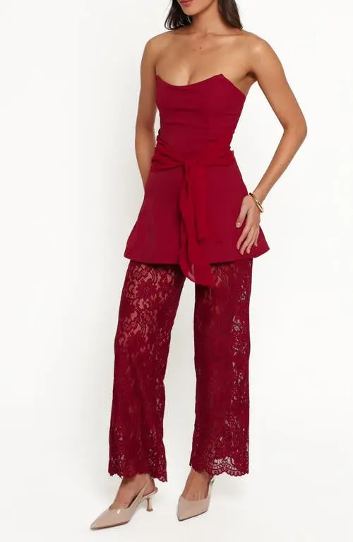 PETAL & PUP Athena Lace Wide Leg Jumpsuit