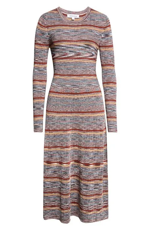 Veronica Beard Nami Stripe & Space Dye Long Sleeve Sweater Dress