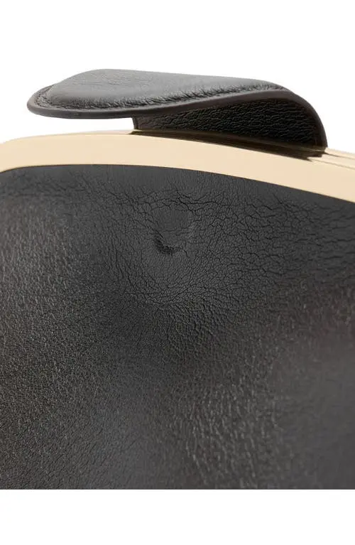 Mango Large Faux Leather Frame Clutch