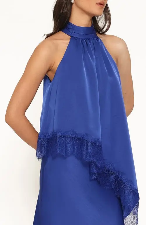 PETAL & PUP Zarni Lace Trim Halter Top