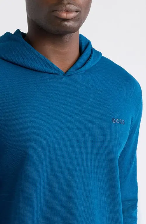 BOSS Waffle Knit Hooded Lounge T-shirt