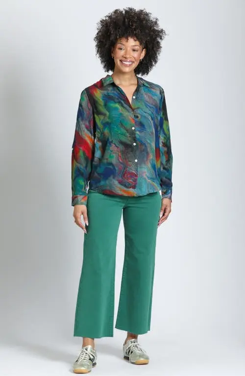 APNY Roll Tab Sleeve Button-up Shirt
