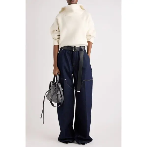 Givenchy Slashed Wool & Cashmere Blend Turtleneck Sweater