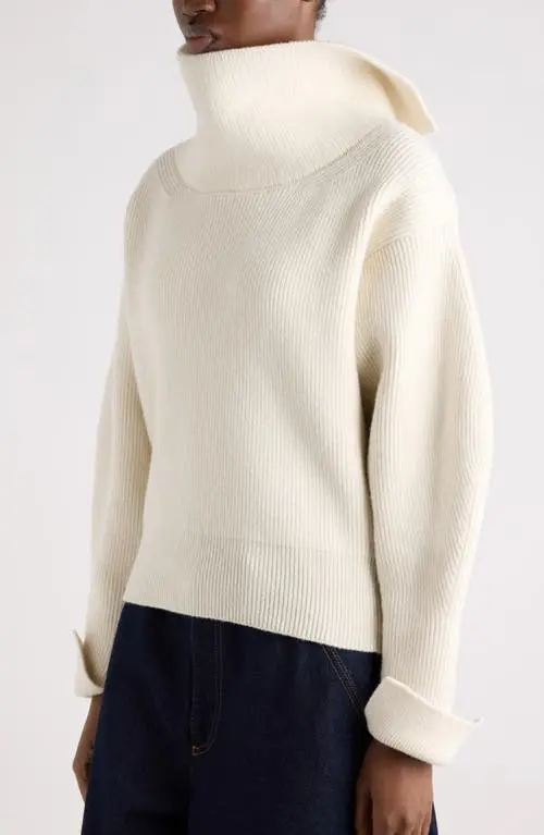 Givenchy Slashed Wool & Cashmere Blend Turtleneck Sweater