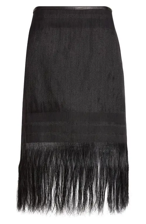 Akris Horsehair Fringe Pencil Skirt