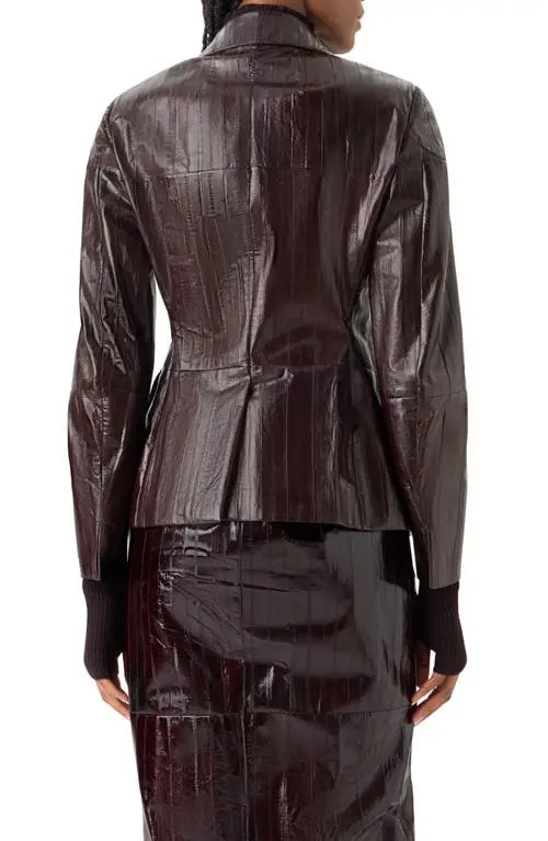 Akris Kimia Lacquered Leather Jacket