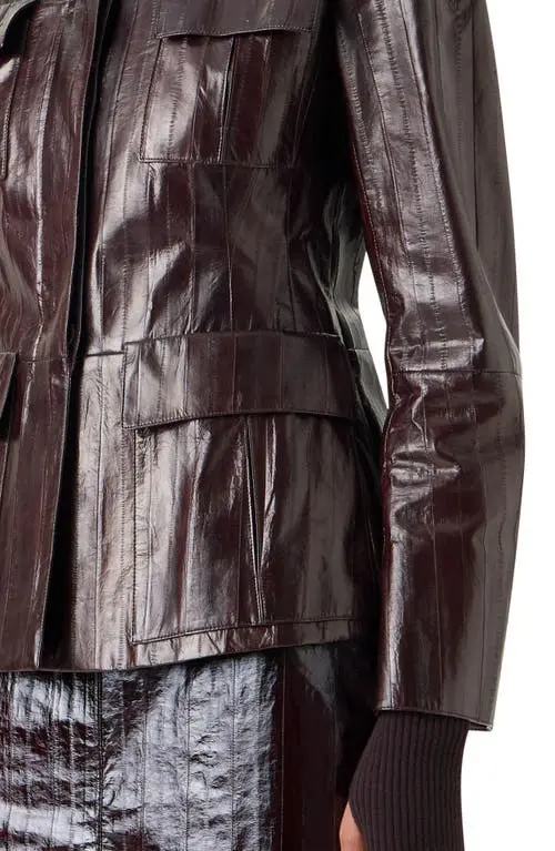 Akris Kimia Lacquered Leather Jacket