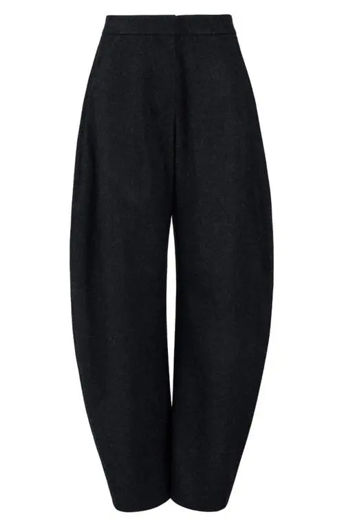 Alaïa Round Felted Wool Pants - Anthracite