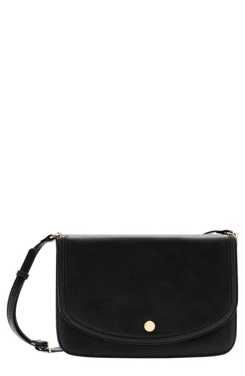 Mango Dalma Faux Leather Crossbody Bag - Black