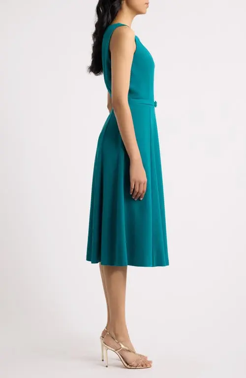 TAHARI ASL Embellished Sleeveless Crepe Dress