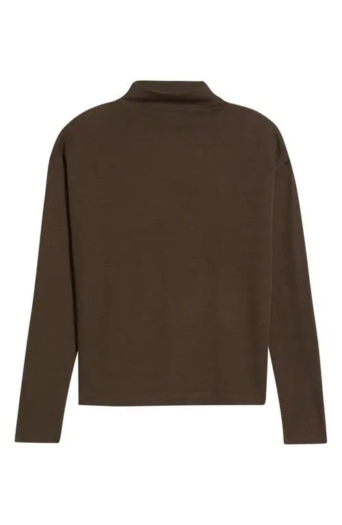 Vince Relaxed Funnel Neck Wool Blend Top