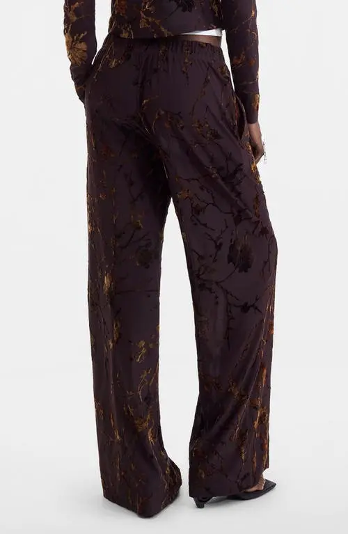 Desigual Burnout Floral Wide Leg Pants