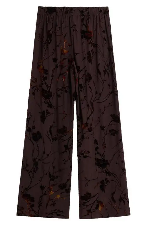 Desigual Burnout Floral Wide Leg Pants