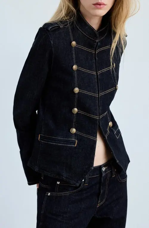 Mango Candela Frog Fastening Denim Jacket