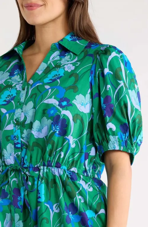 SUGARLIPS Stacie Floral Print Cotton Minidress