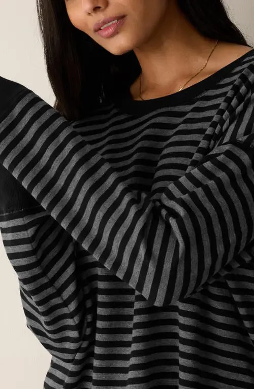 Eileen Fisher Stripe Crewneck Long Sleeve T-shirt