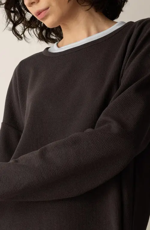 Eileen Fisher Organic Cotton & Tencel Lyocell Box Top