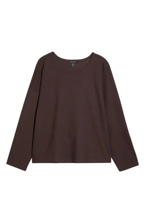 Eileen Fisher Organic Cotton & Tencel Lyocell Box Top