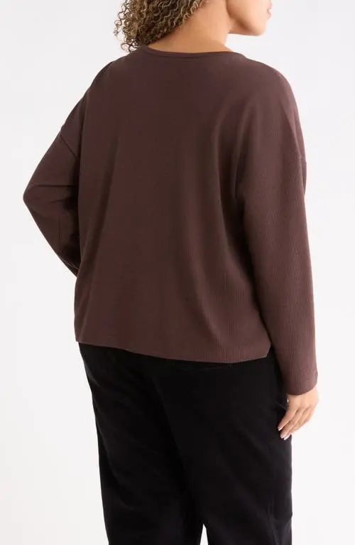 Eileen Fisher Organic Cotton & Tencel Lyocell Box Top