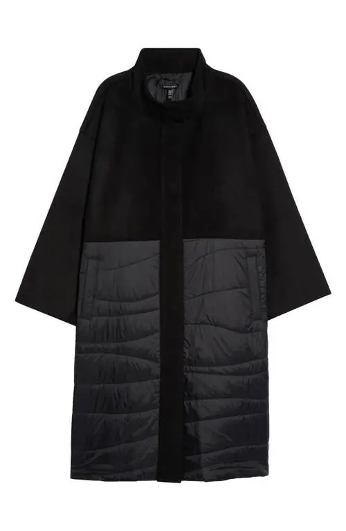 Eileen Fisher Stand Collar Recycled Nylon Coat