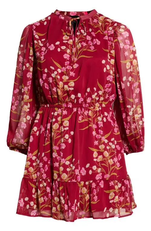 SUGARLIPS Ginnie Floral Paxton Balloon Sleeve Dress