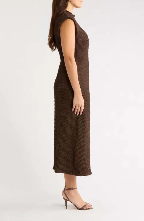 SUGARLIPS Mock Neck Bubble Knit Dress