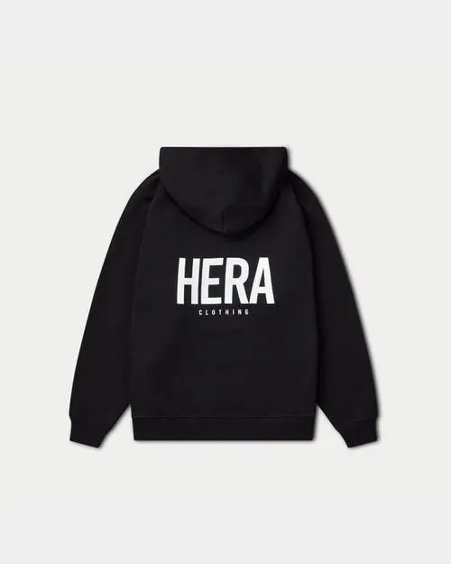 HERA Staple Long Sleeve Oversized Hoodie - Black