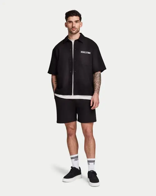 HERA Canvas Short Sleeve Oversized Shirt