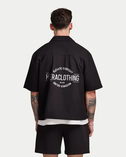 HERA Canvas Short Sleeve Oversized Shirt