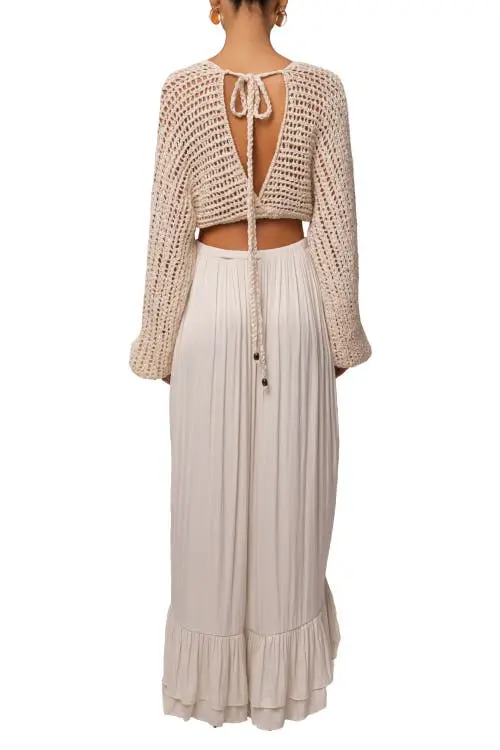 JLUXLABEL Deep Waters Crochet Top
