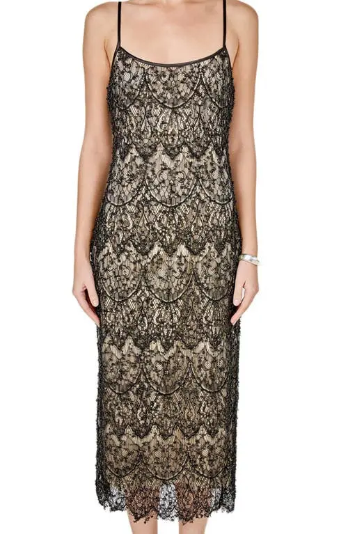 Endless Rose Beaded Sleeveless Midi Dress