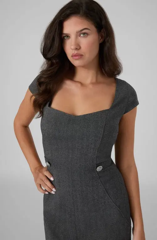 Guess Bertha Sweetheart Neck Minidress