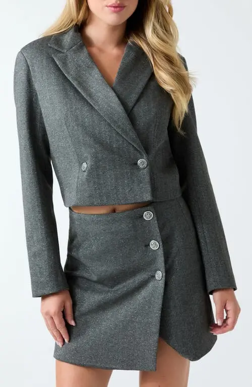 Guess Bertha Crop Double Breasted Blazer