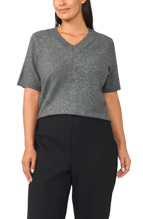 Halogen V-neck Short Sleeve Sweater