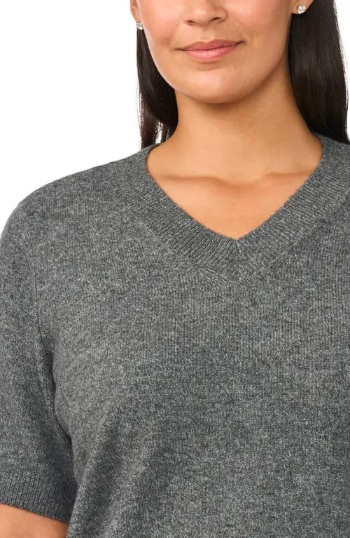 Halogen V-neck Short Sleeve Sweater