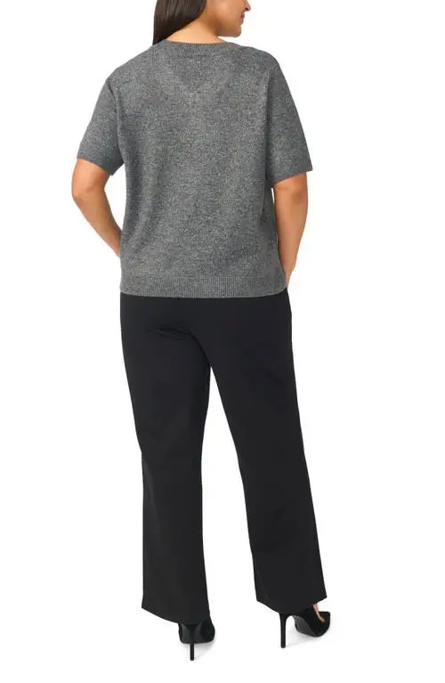 Halogen V-neck Short Sleeve Sweater