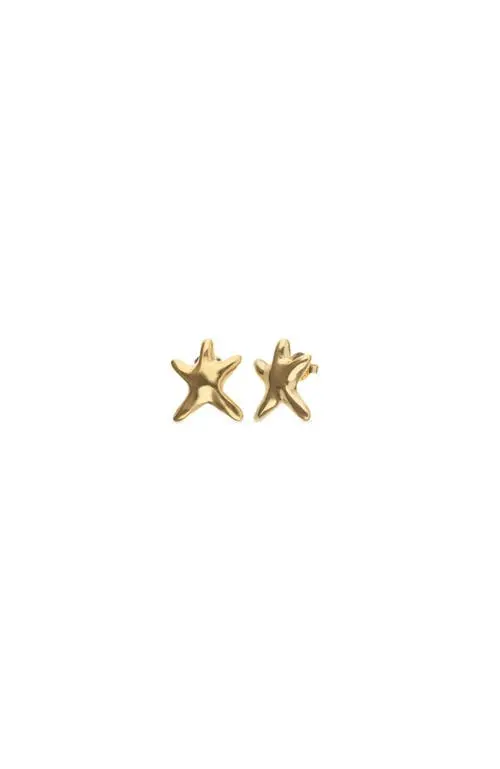UNODE50 Small -tone Star Earrings