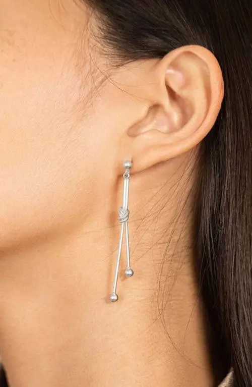 BEARFRUIT JEWELRY Alicia Earrings Dainty Elegant Statement - Silver