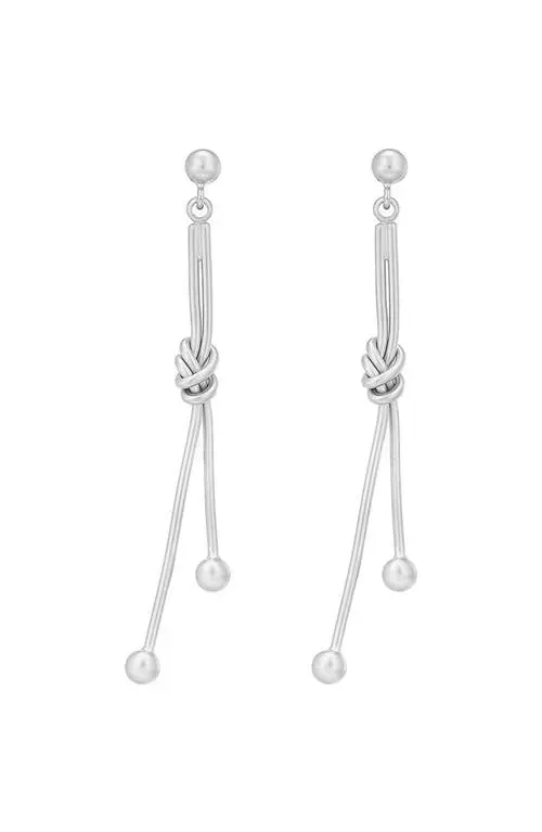 BEARFRUIT JEWELRY Alicia Earrings Dainty Elegant Statement - Silver
